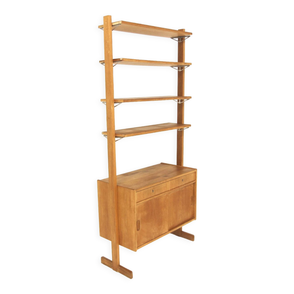Scandinavian bookcase contur in teak mobel ikea sweden 1960 Selency