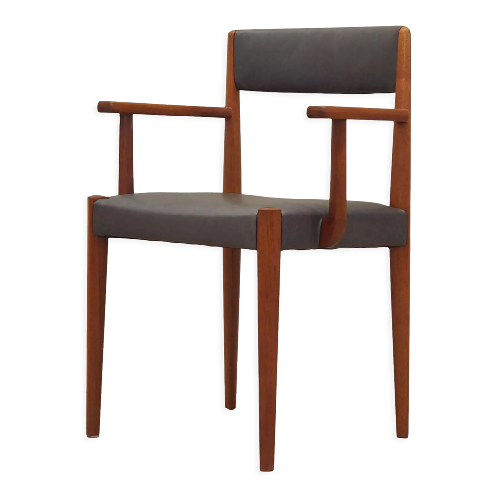 Chaise en teck, design danois, années 1970, fabriquée au Danemark | Selency