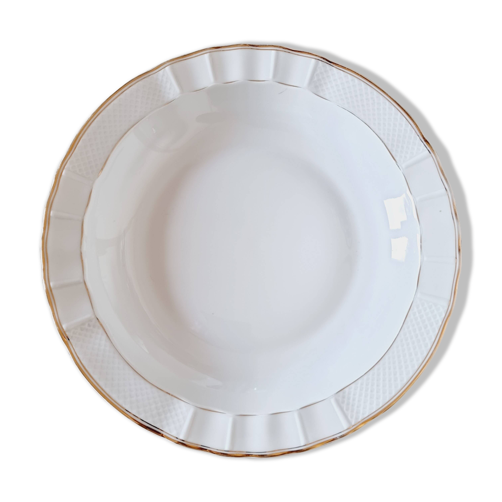 Grande Assiette Creuse en Porcelaine de Limonge France à Reliefs et ...