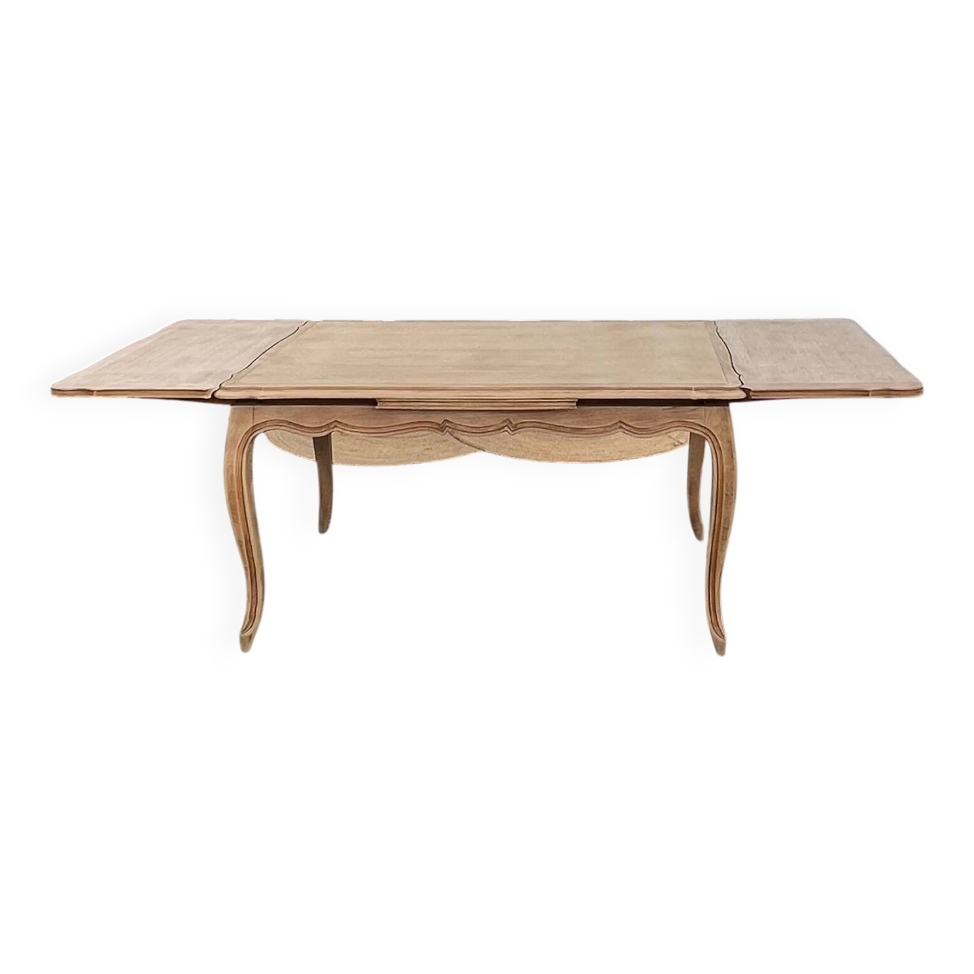 Table extensible ancienne en chêne brut | Selency