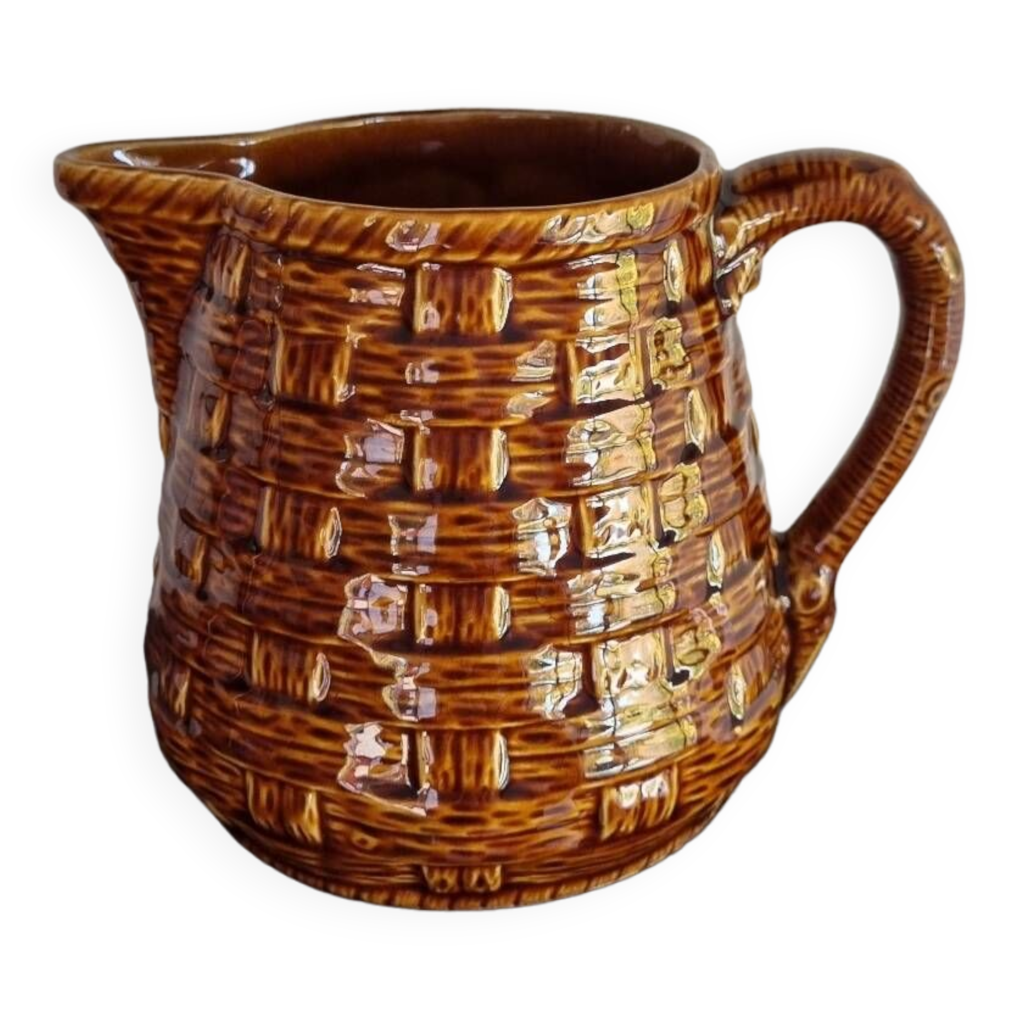 Pichet barbotine Digoin Sarreguemines 7308 | Selency