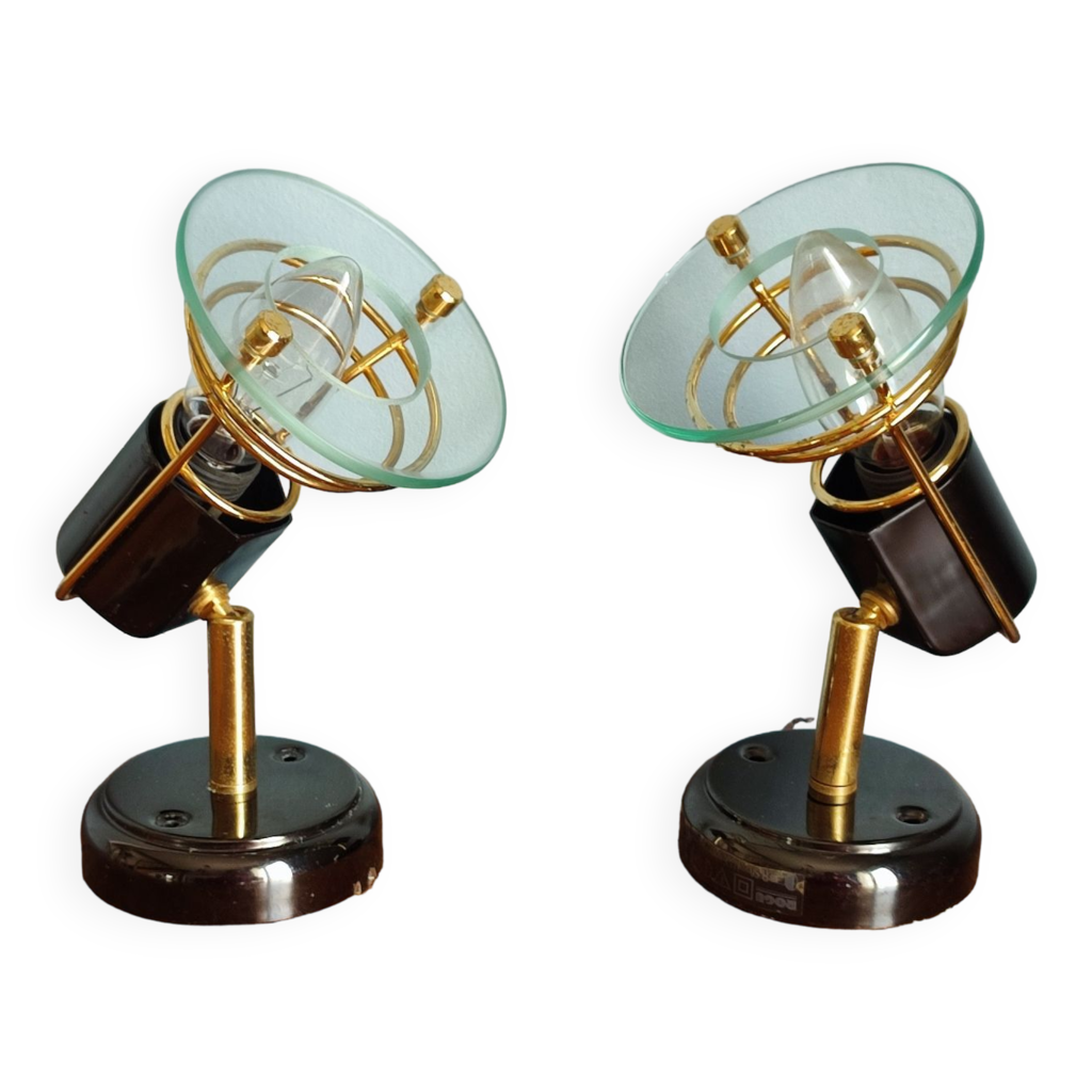 Paire d'appliques design rogu vintage | Selency