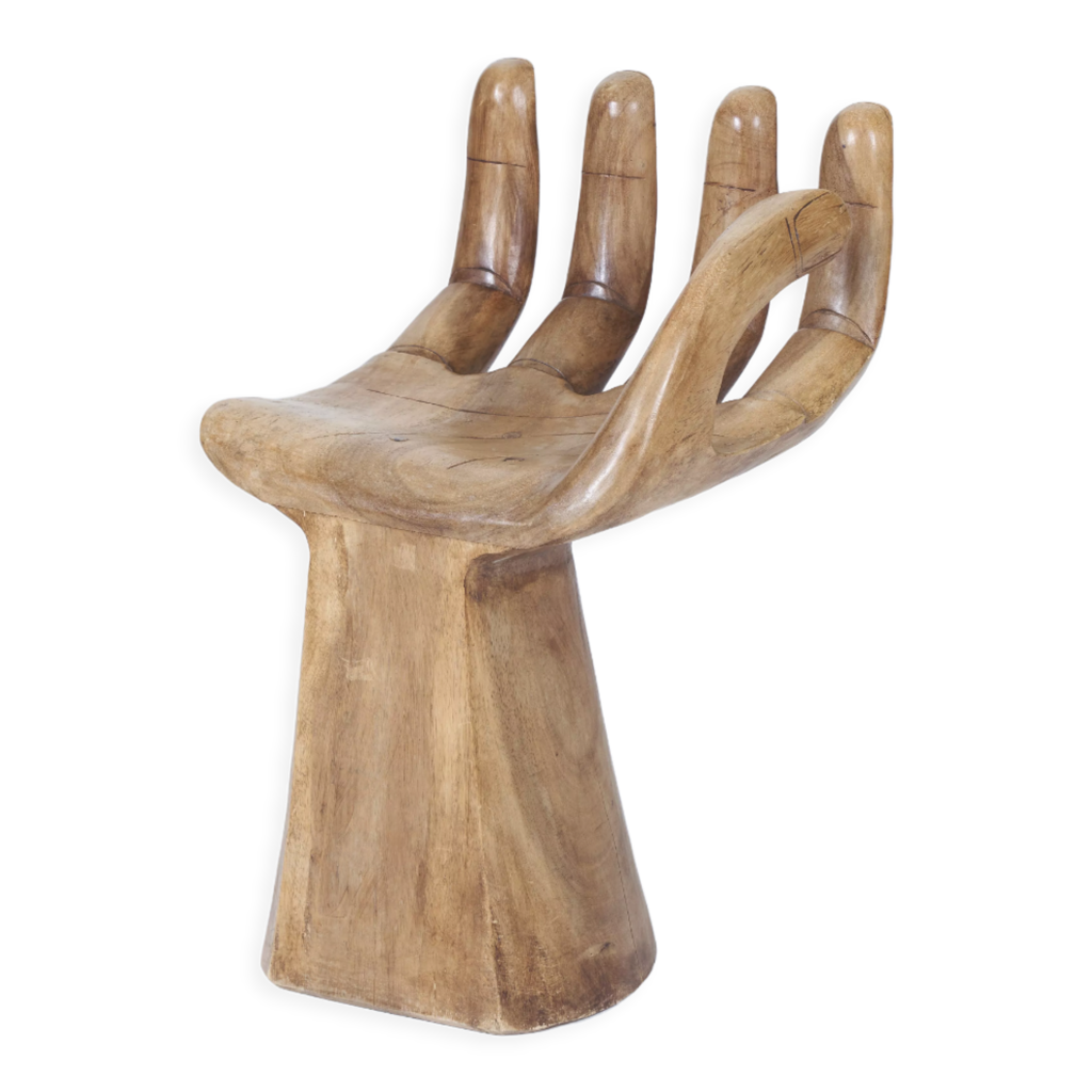 Chaise main en bois massif | Selency