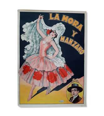 Affiche lithographique flamenco Louis Galice | Selency