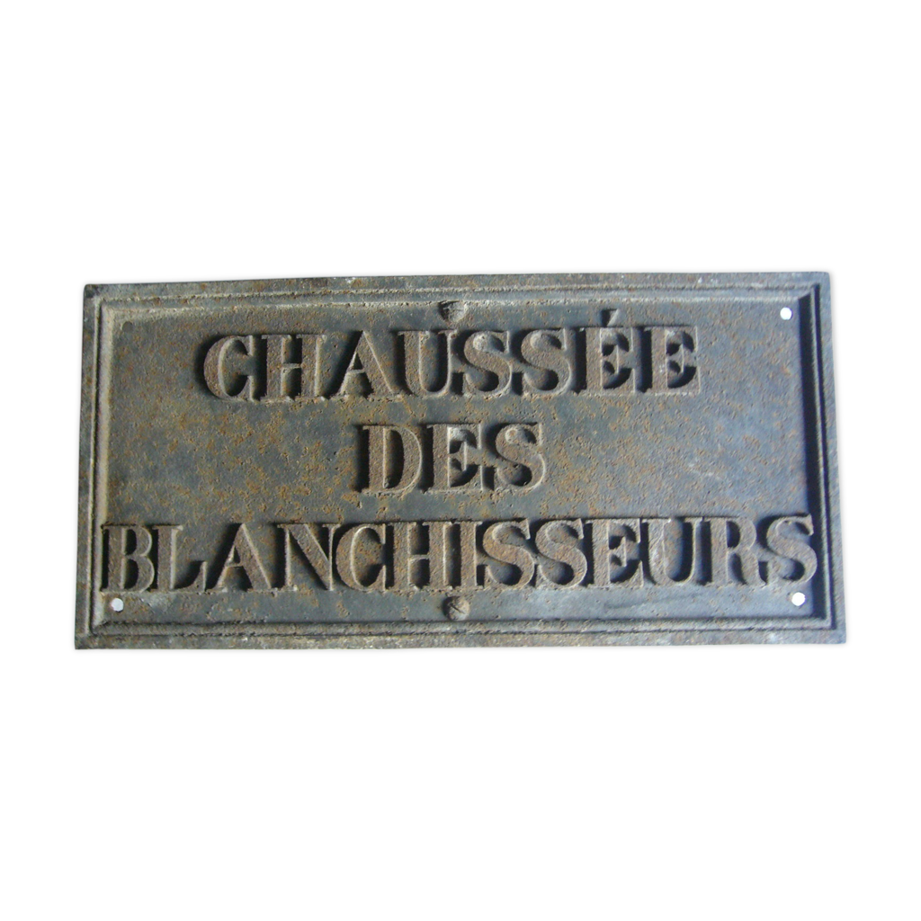 Ancienne plaque de rue en fonte XlXème siècle | Selency