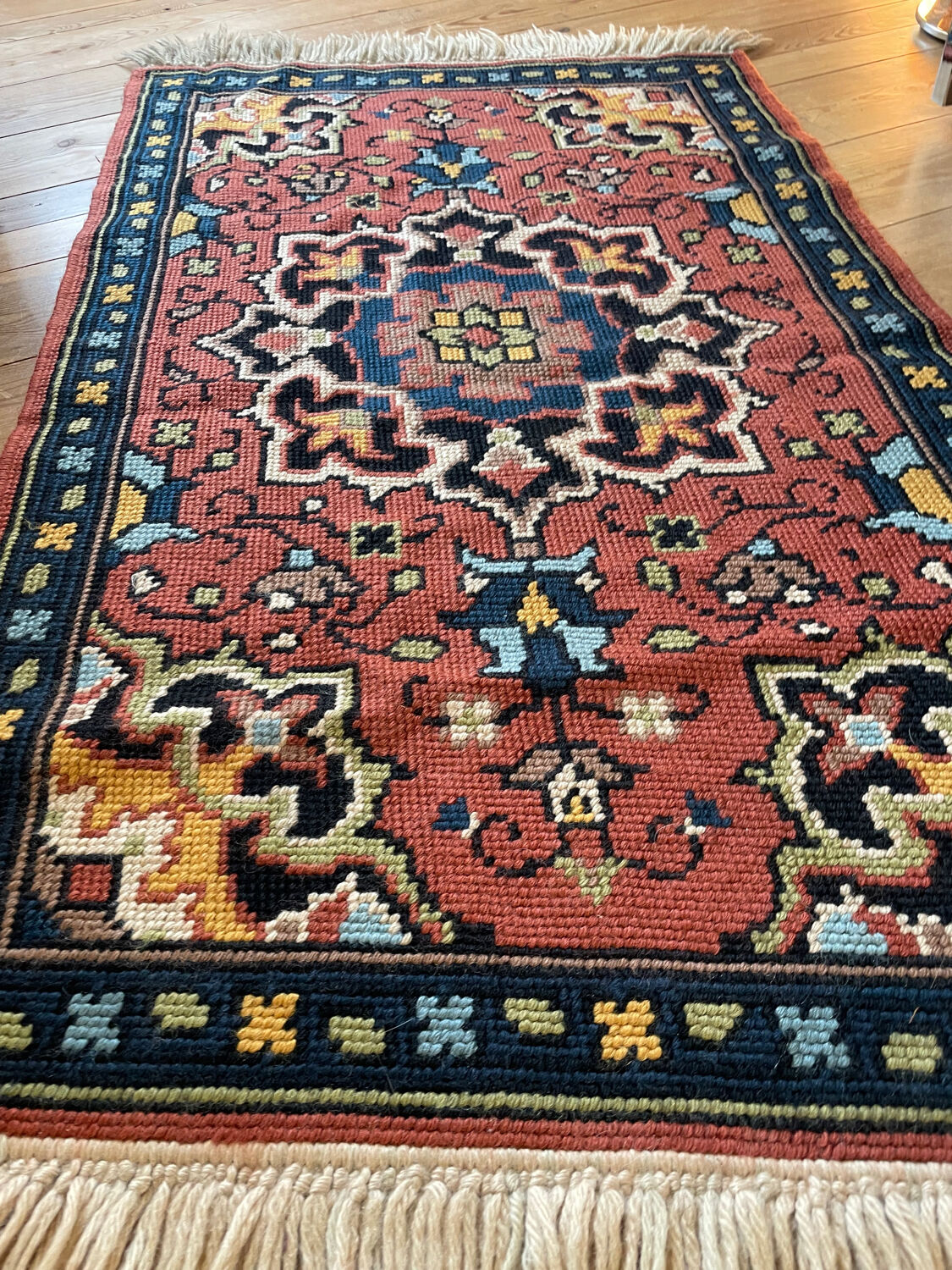 Tapis ancien pure laine 147 X 78cm | Selency