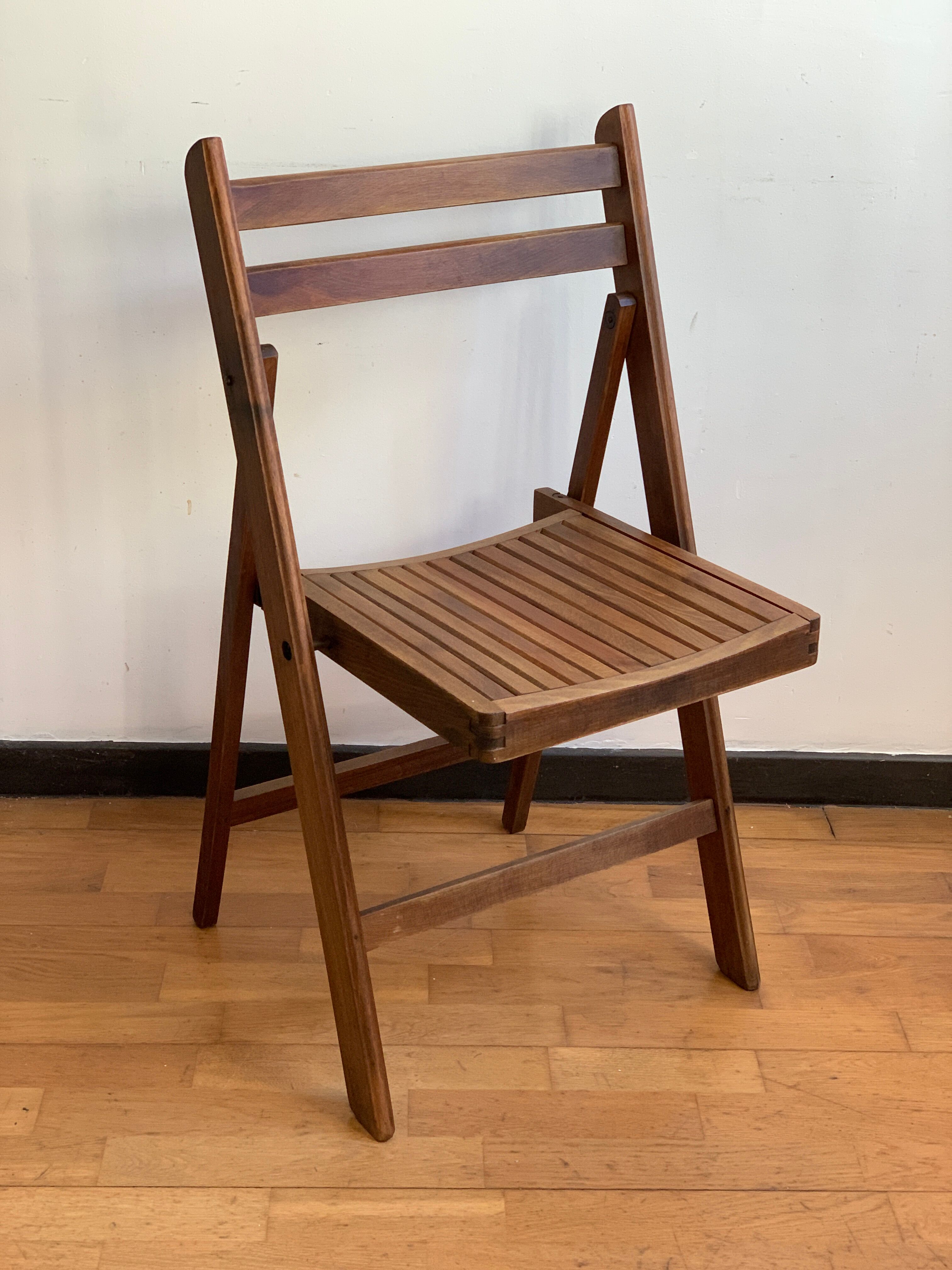 Chaise pliante bois | Selency