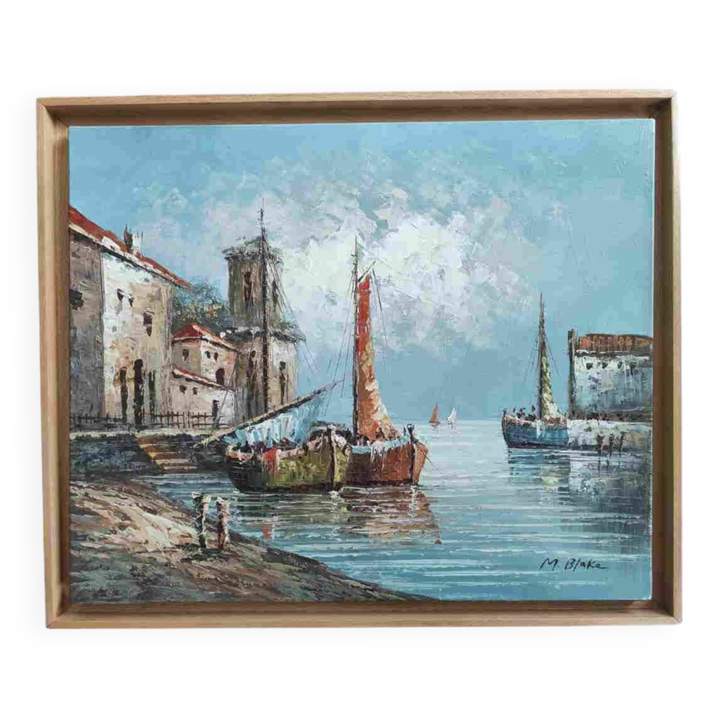 Marine - Tableau -Peinture à l'huile par Marjorie Blake | Selency