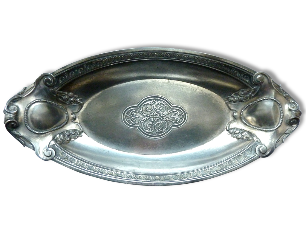 Plat Art Nouveau en métal argenté signé Kayser | Selency
