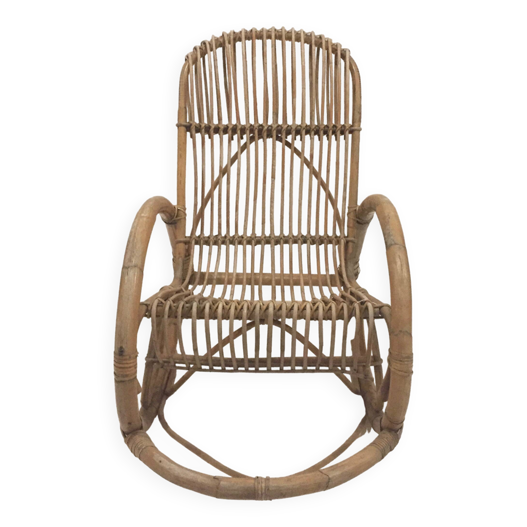 Rocking chair en rotin | Selency