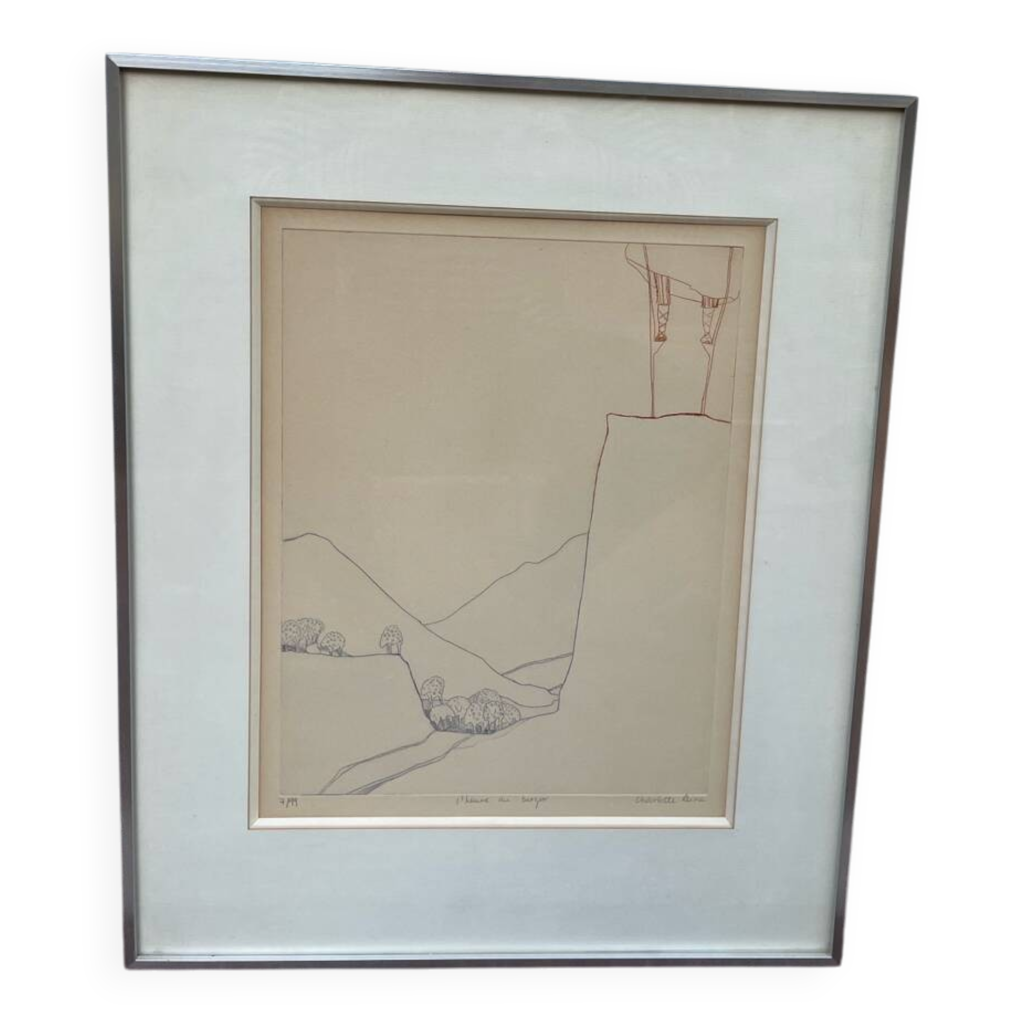 Gravure Charlotte Reine L’Heure du Berger | Selency