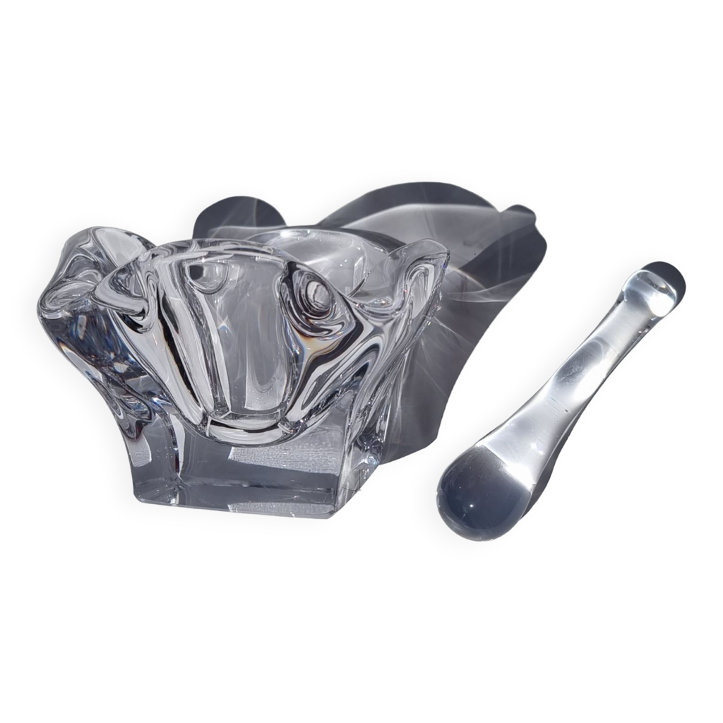 Mortier, pilon, cendrier cristal BAYEUL | Selency