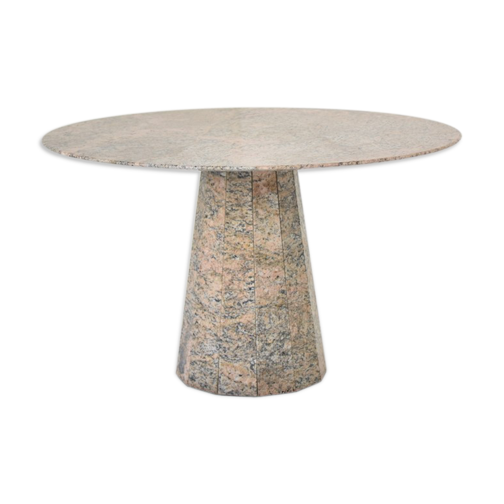Table ronde en granit d’Italie, années 1970 | Selency