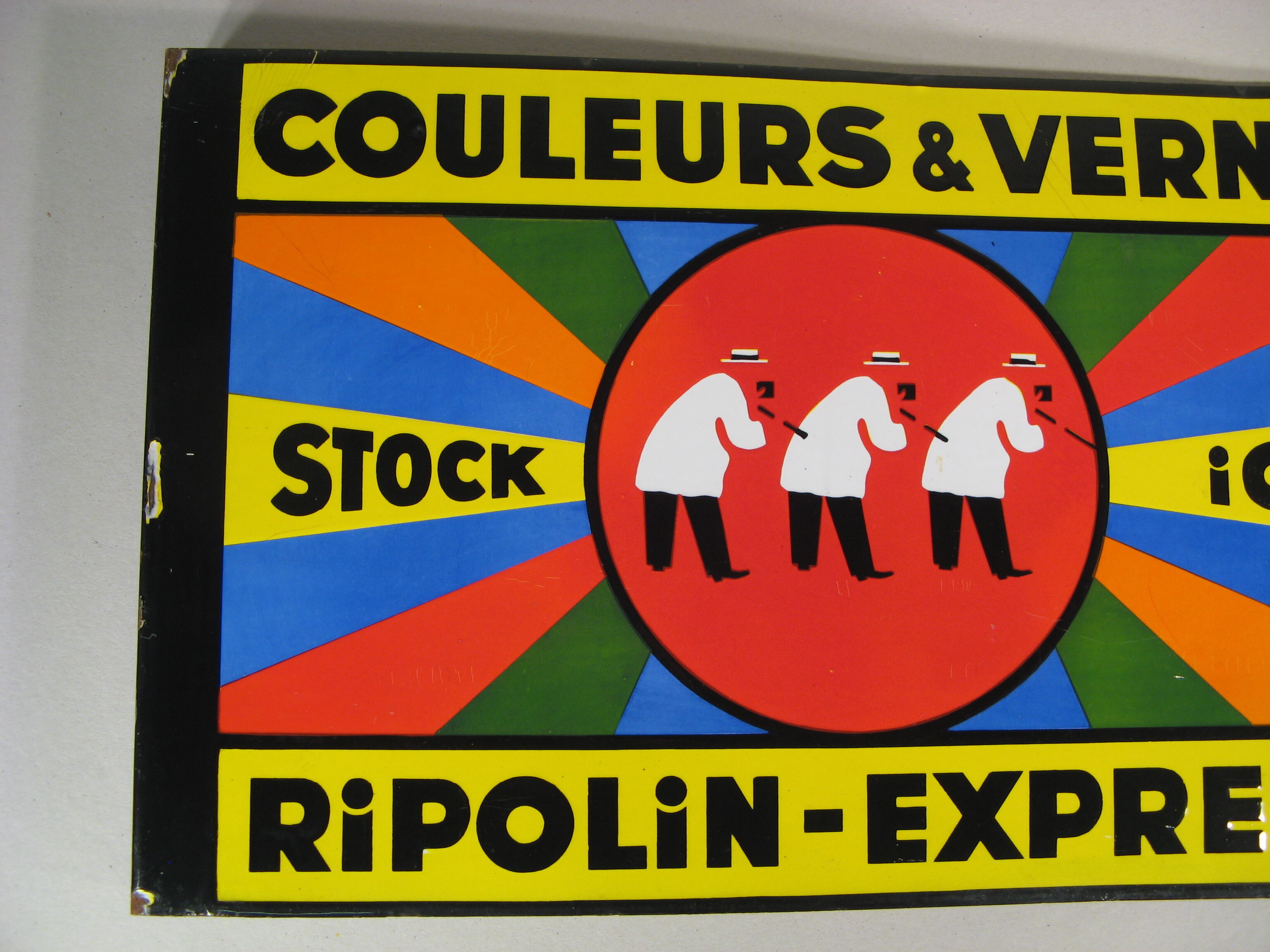 Peinture ripolin-express ancienne plaque émaillée publicitaire double ...