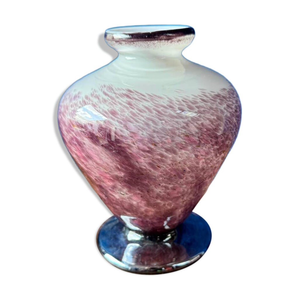 Vase boule en verre soufflé de Biot par Jean-Claude Novaro | Selency