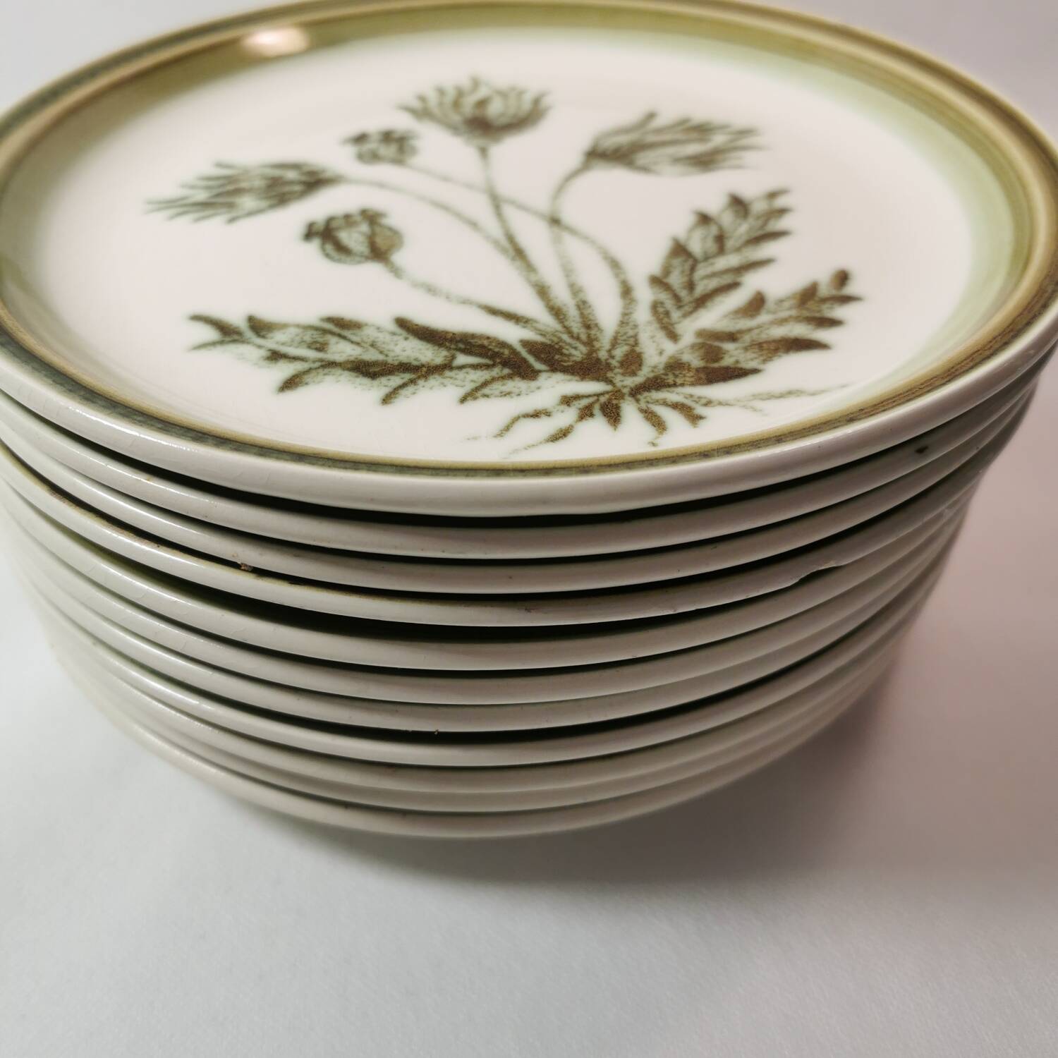 Ensemble de 11 assiettes plates et un plat de service faïence de gien ...