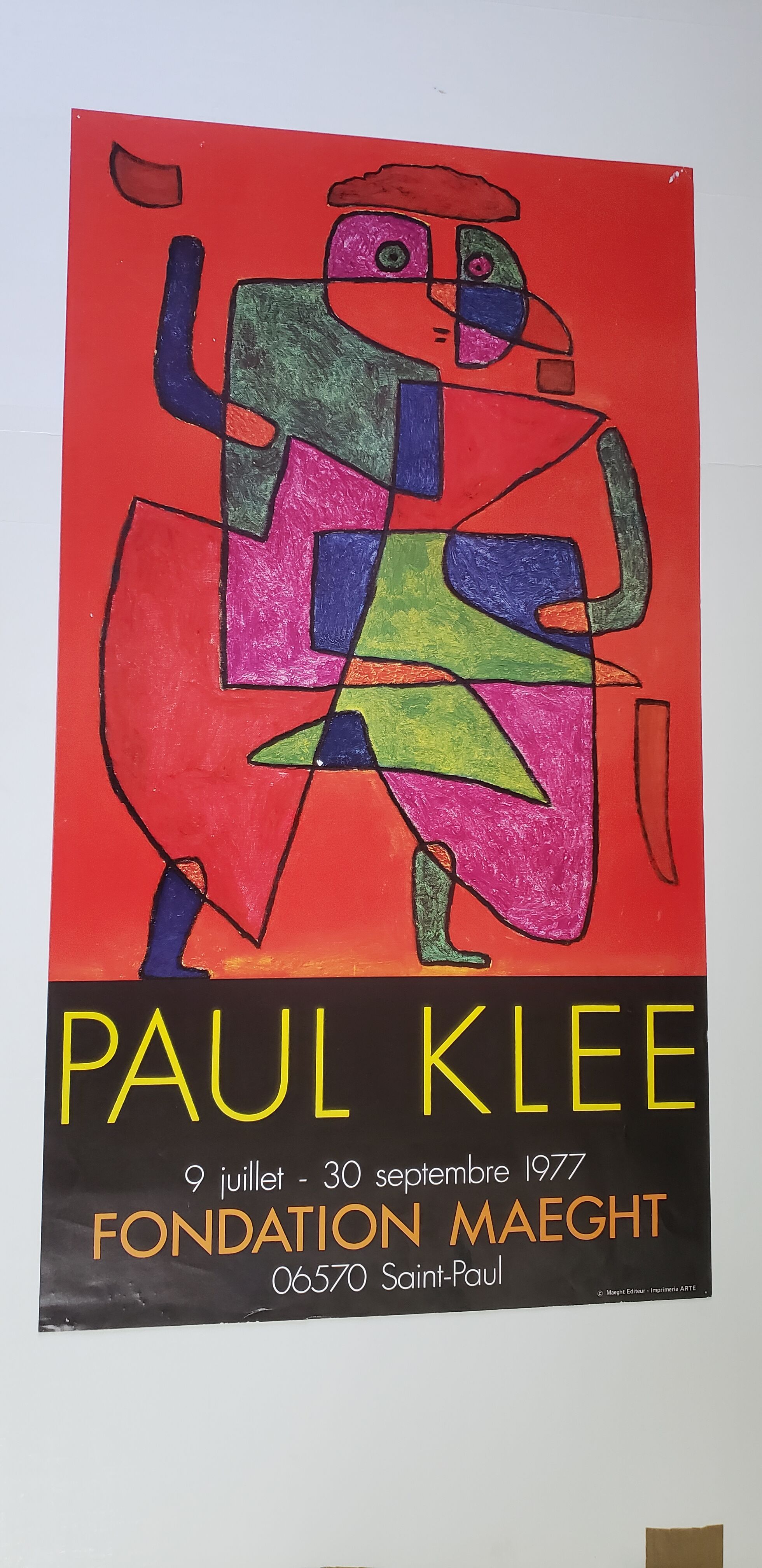 Affiche d'exposition vintage paul klee fondation maeght 1977 | Selency