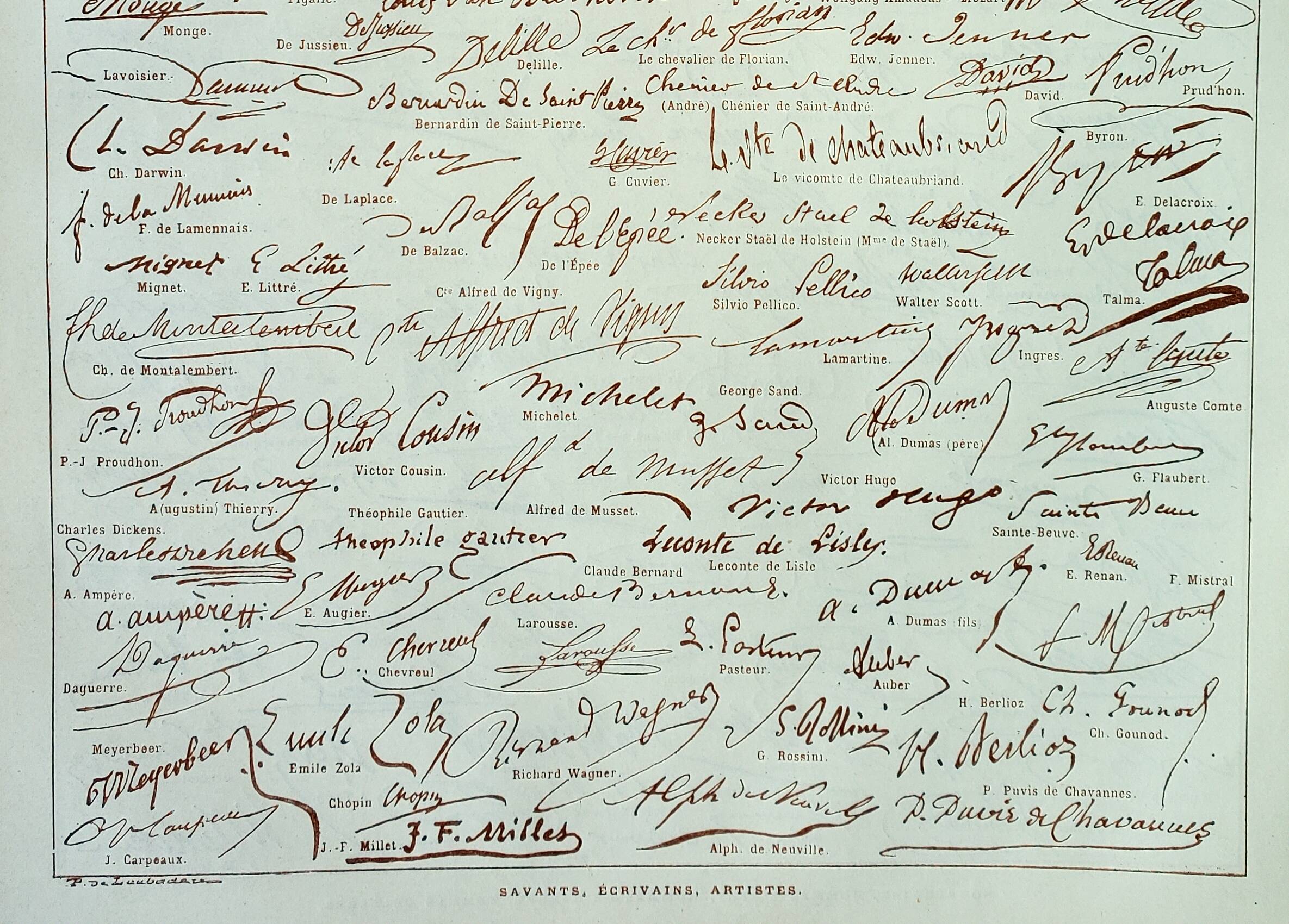 Gravure ancienne de 1898 • Signature, autographe historique • Affiche ...