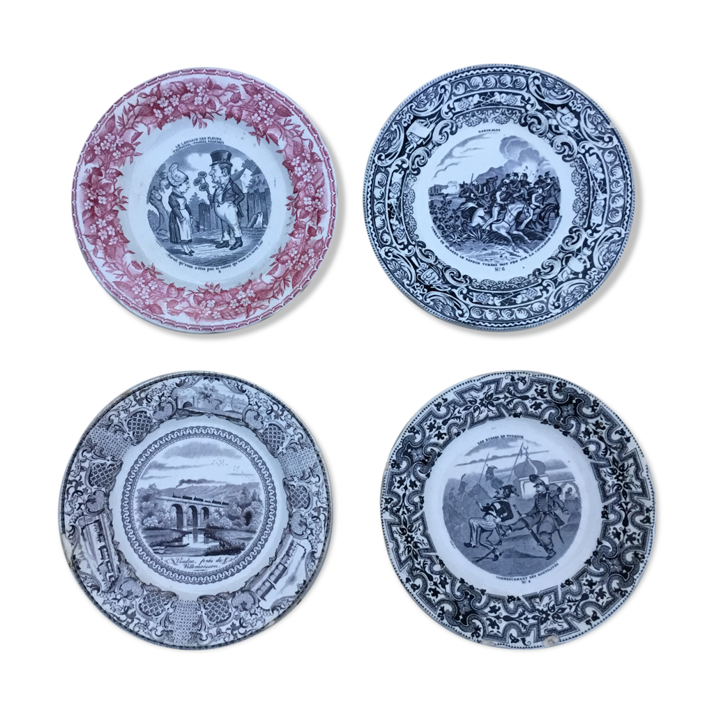 Assiettes Anciennes En Faïence De Gien Selency