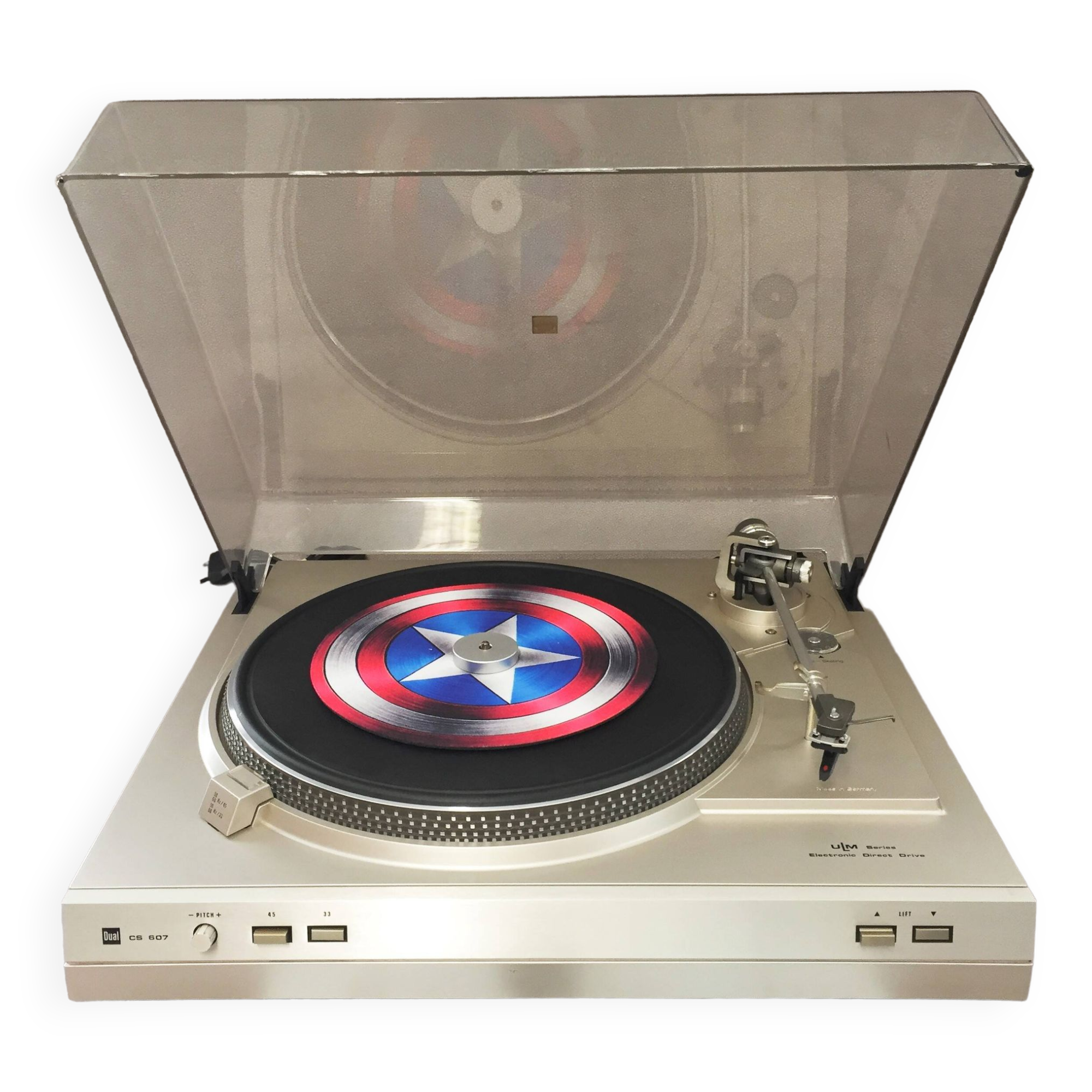 Tourne disque platine vinyle vintage dual cs 607 stroboscope ortofon audio | Selency