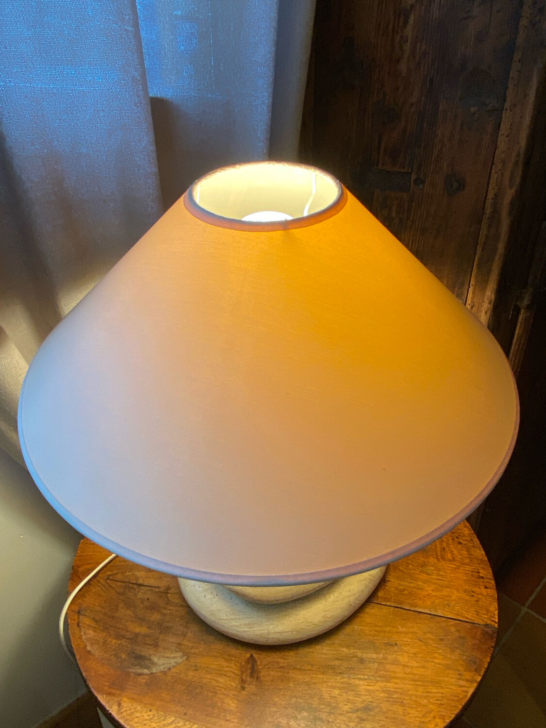 Lampe de table galets, abat-jour inclinable, François Chatain | Selency