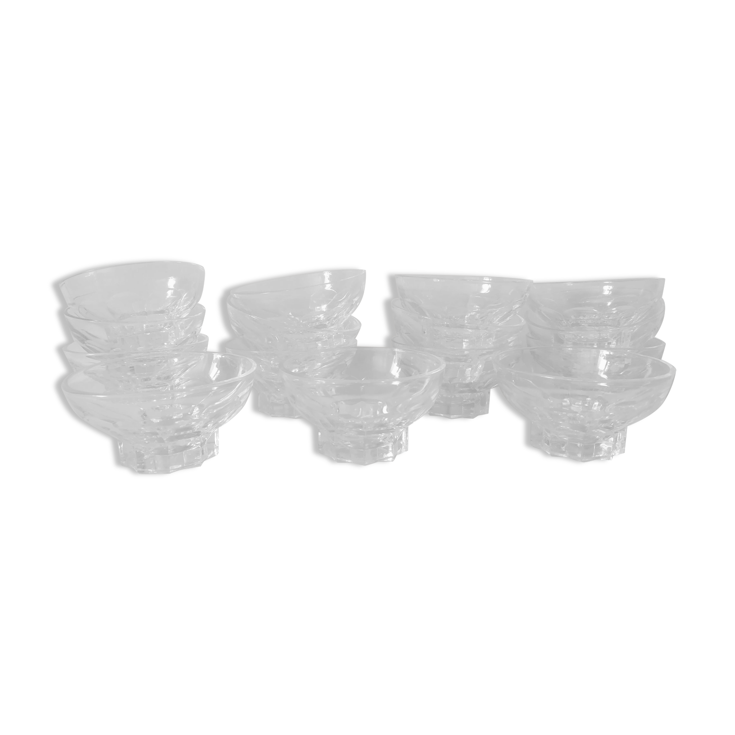 Lot de 15 coupelles en verre art déco | Selency