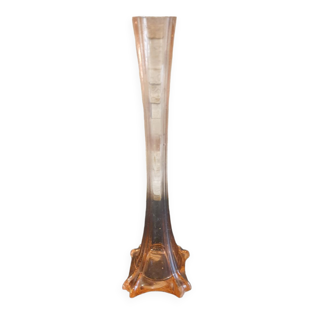 Soliflore en verre rose vintage | Selency