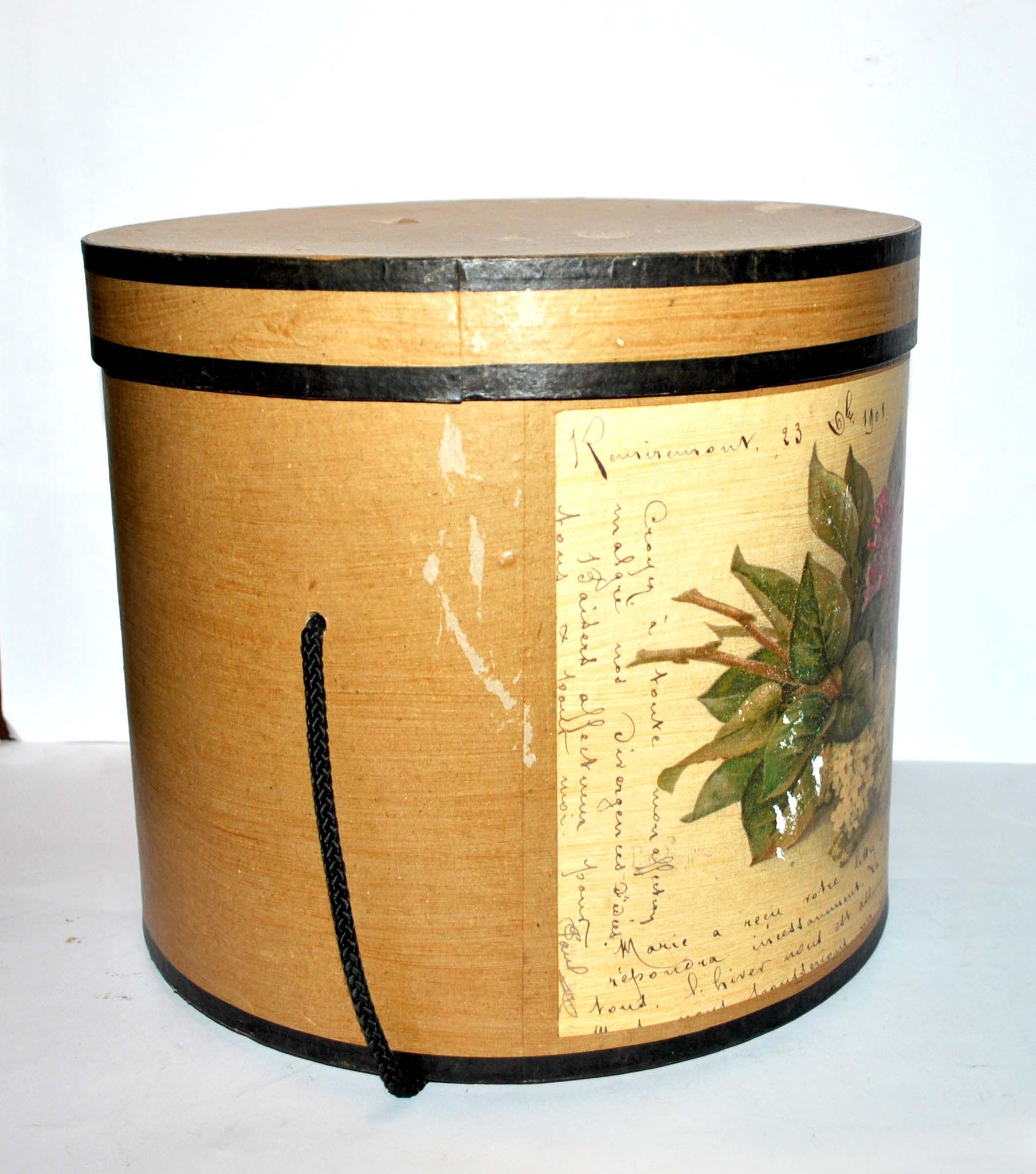 Vintage Floral Hat Box Design Kittie Markus Meander - Cardboard Hat ...