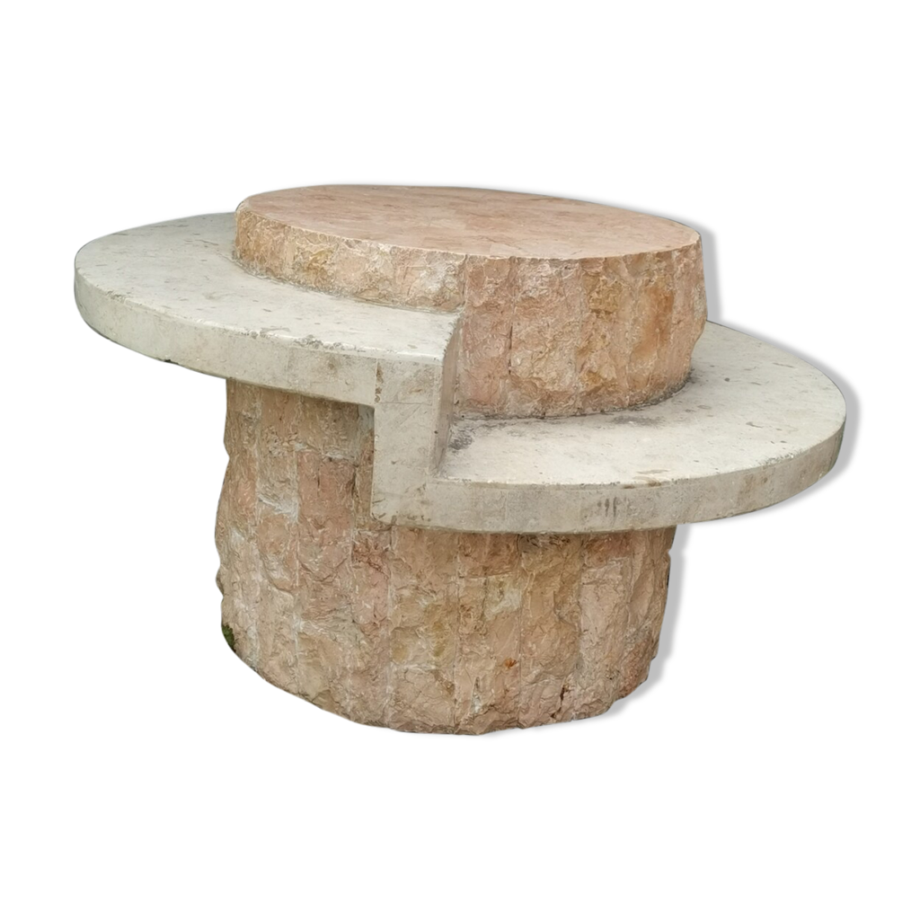 Table basse en pierre reconstituée vintage | Selency