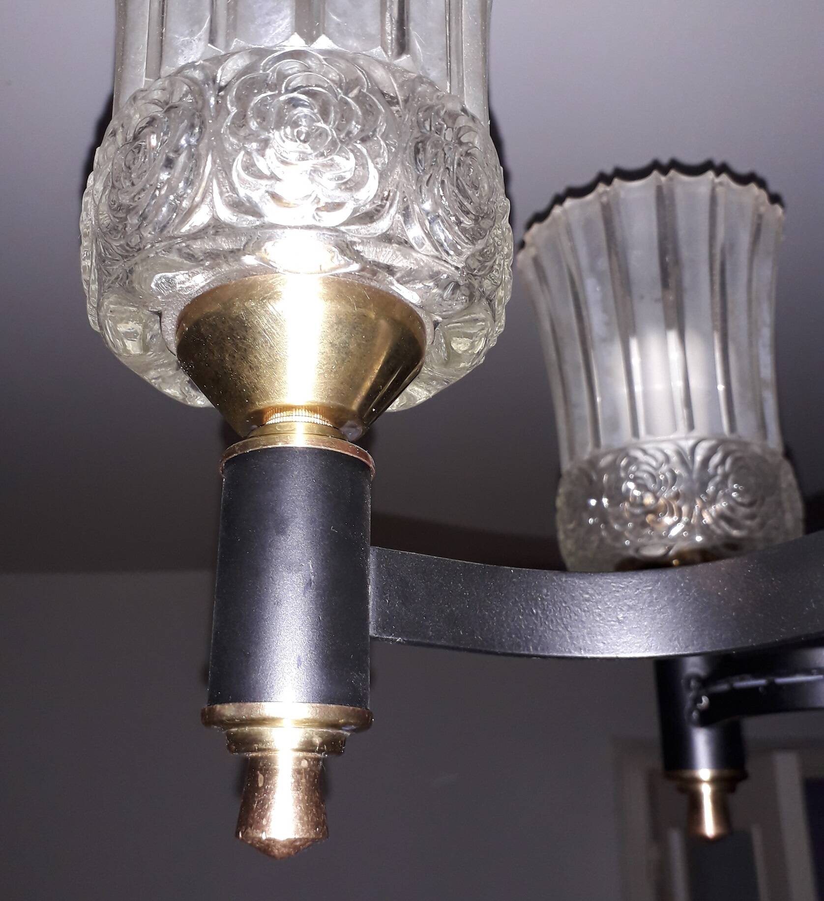 Lustre à 6 bras de lumière année 50/60 | Selency