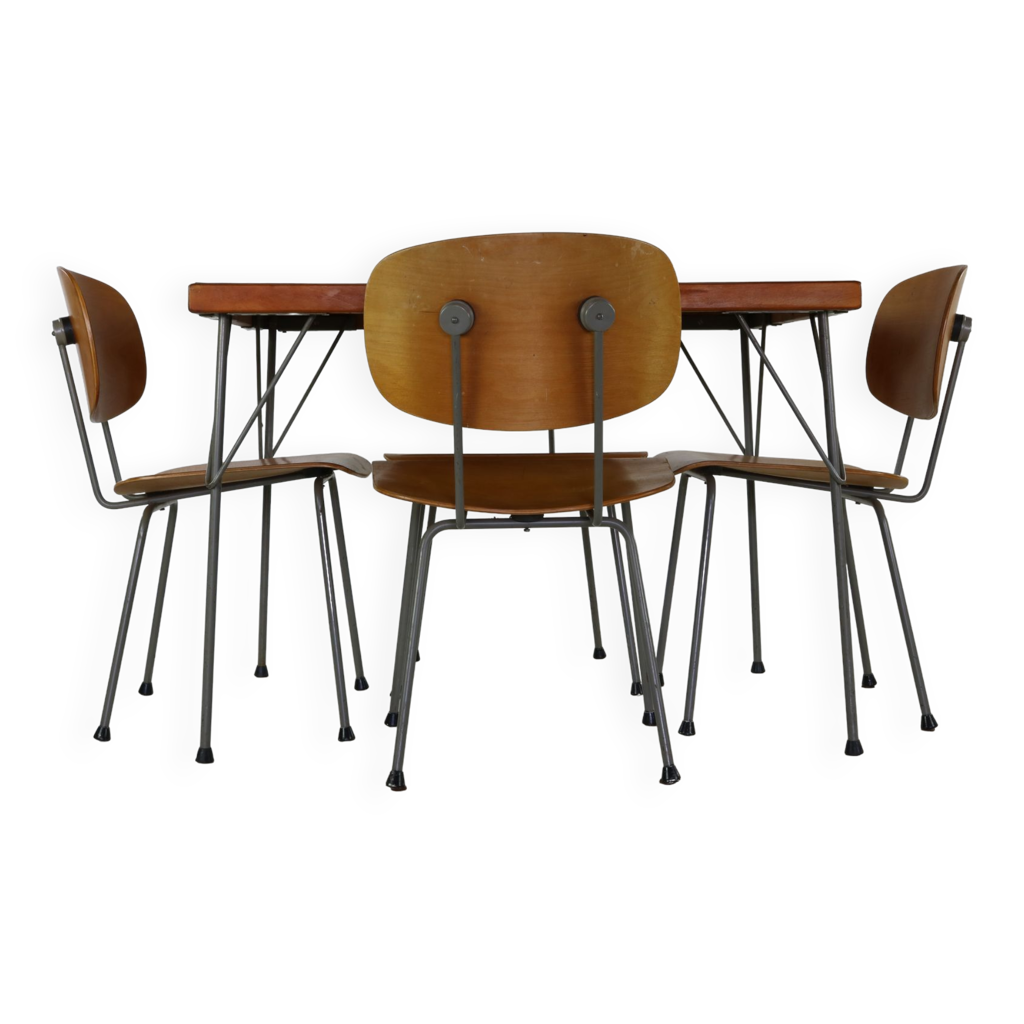 Ensemble de salle à manger design néerlandais par Rietveld pour Gispen ...