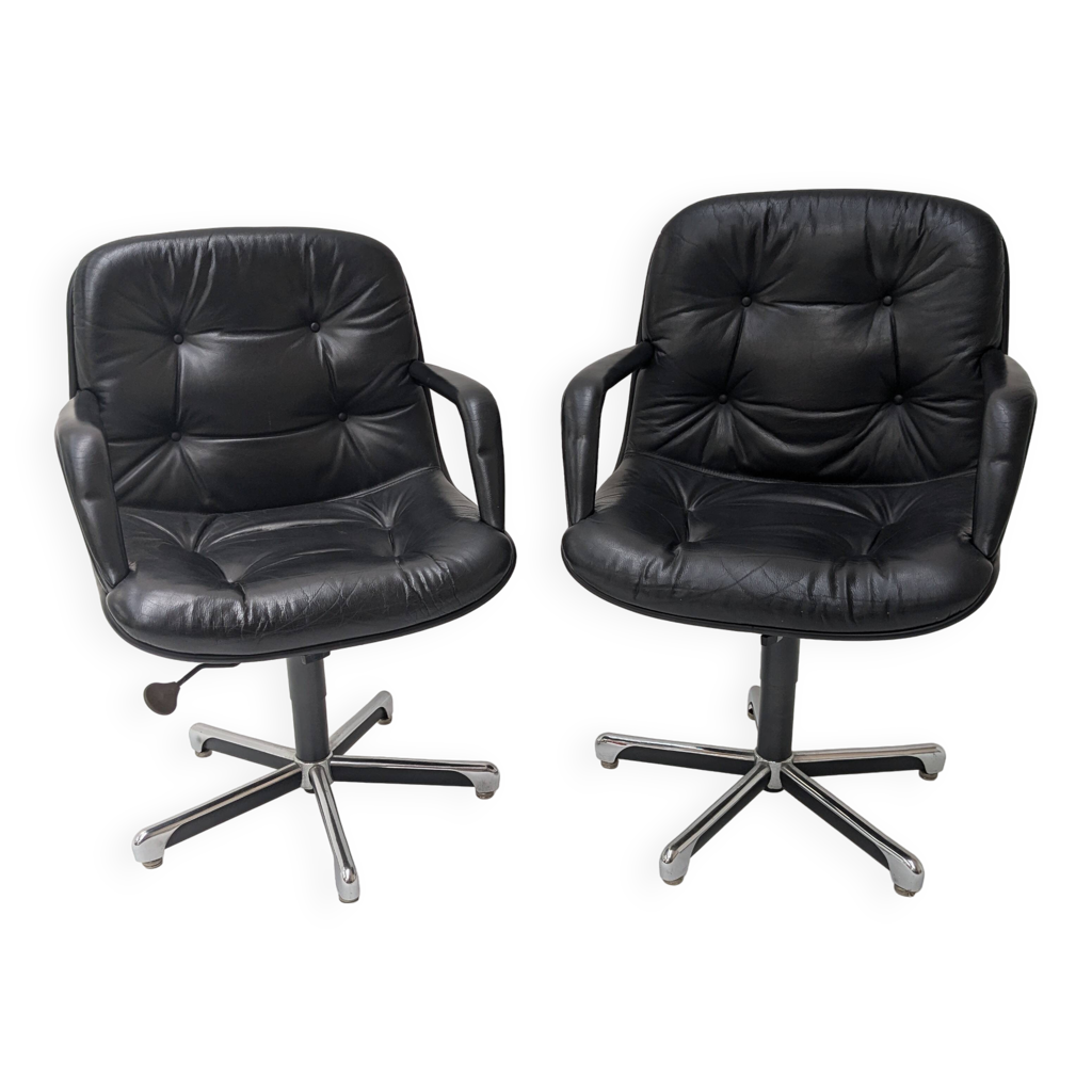 Paire de fauteuils Strafor 451 par Randall Buck, années 70 | Selency