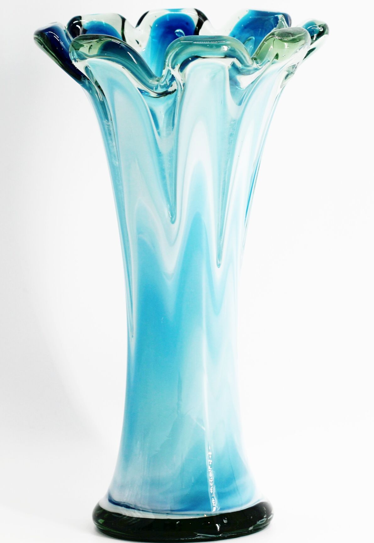 Vase bleu en verre | Selency