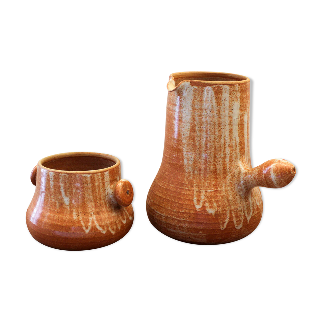 Verseuse et pot Daniel Auger Grès du Puisaye | Selency