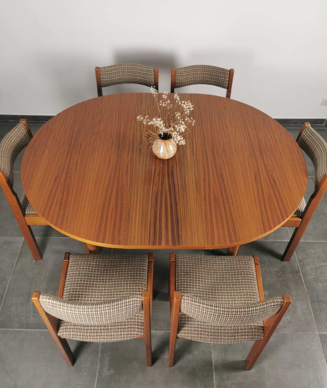 Table ronde scandinave en teck à rallonge papillon, 1960 | Selency