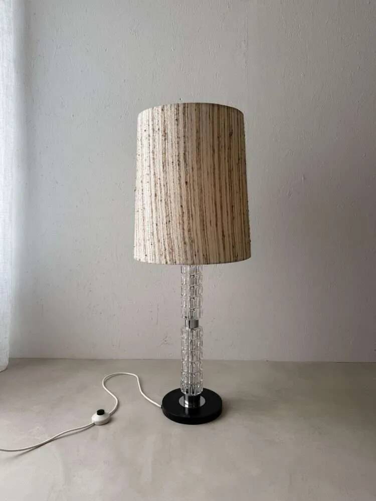Lampe sur pied design vintage Richard Essig verre chrome années ...