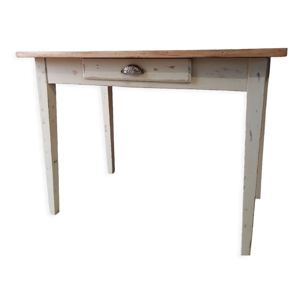 Table ou bureau en bois vintage campagne | Selency