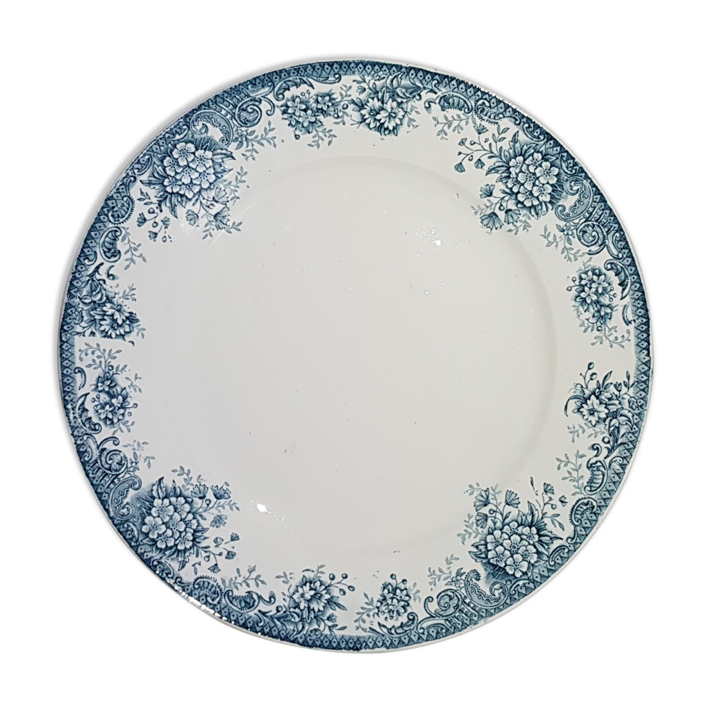 Plat rond de la faïencerie sté amandinoise modèle printania, terre de ...