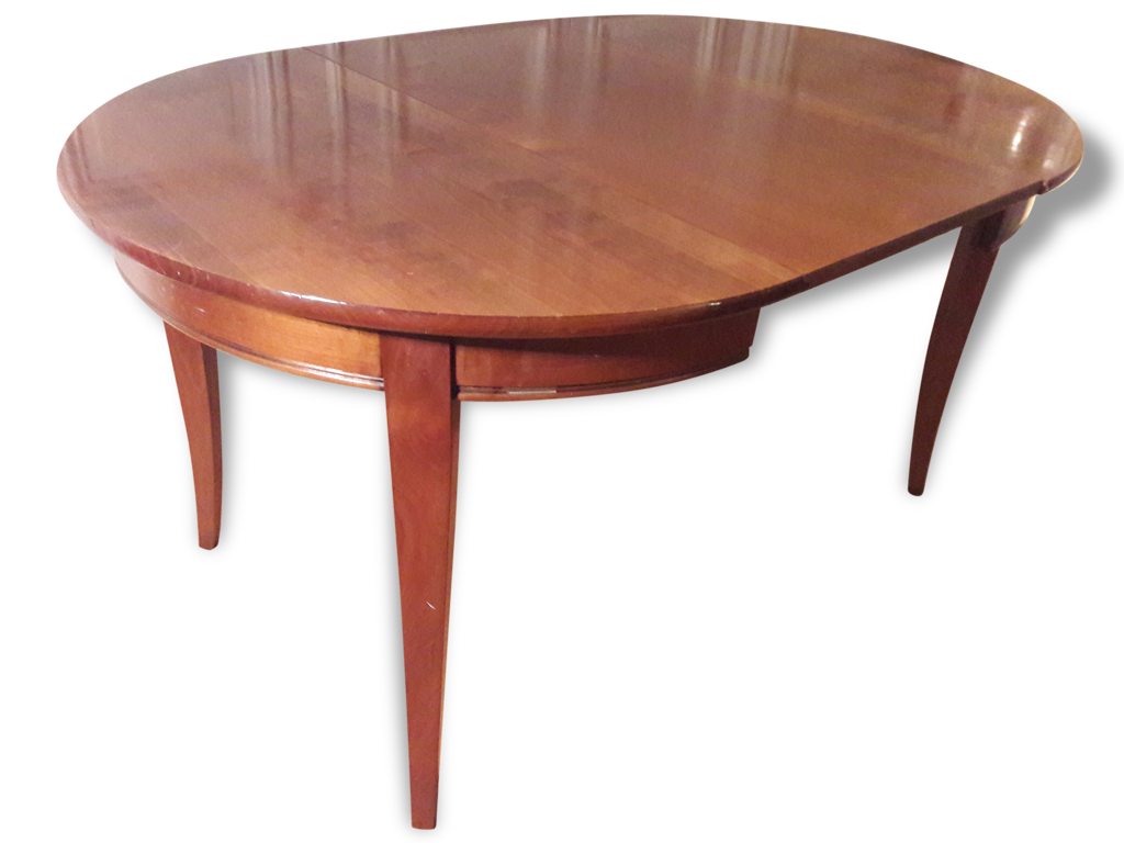 Table Ronde Noyer avec rallonge | Selency