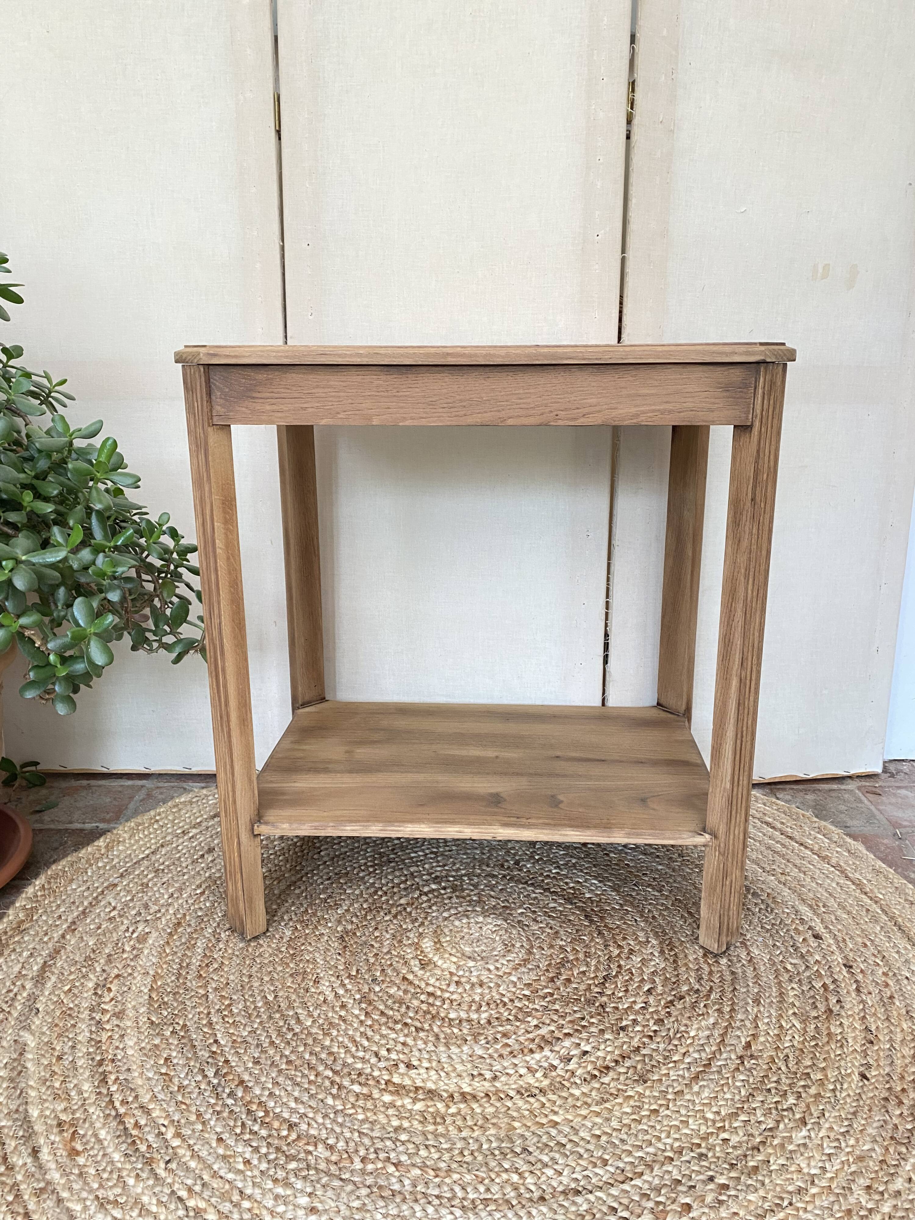 Table d’appoint, console en chêne massif | Selency