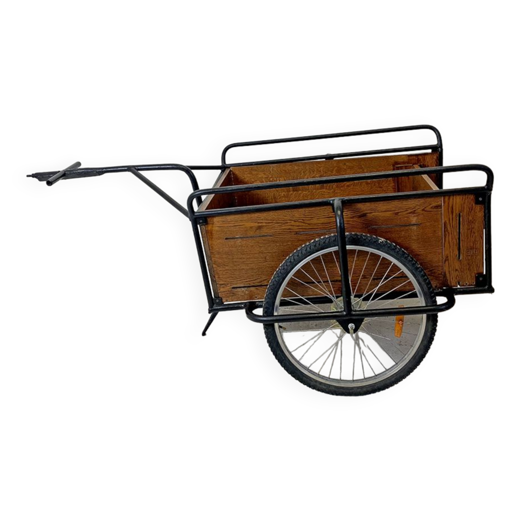 Charrette ancienne métal et chêne massif | Selency