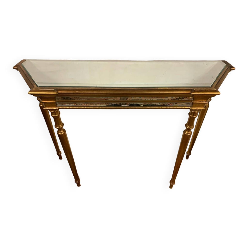 Console miroir et dorée | Selency