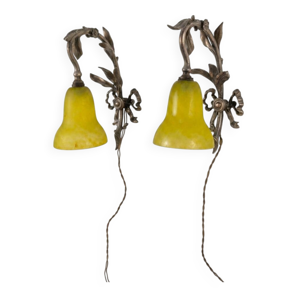 Paire d'appliques style Louis XVI en bronze | Selency