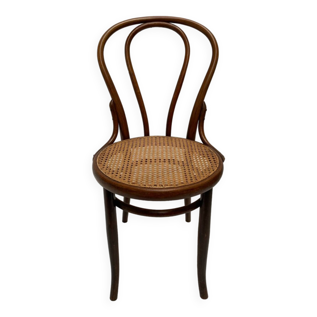 Chaise Thonet ancienne en bois courbé et sangle | Selency