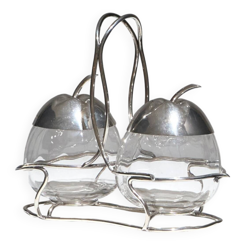 Glass and Metal Jam Server, 1970s | Selency