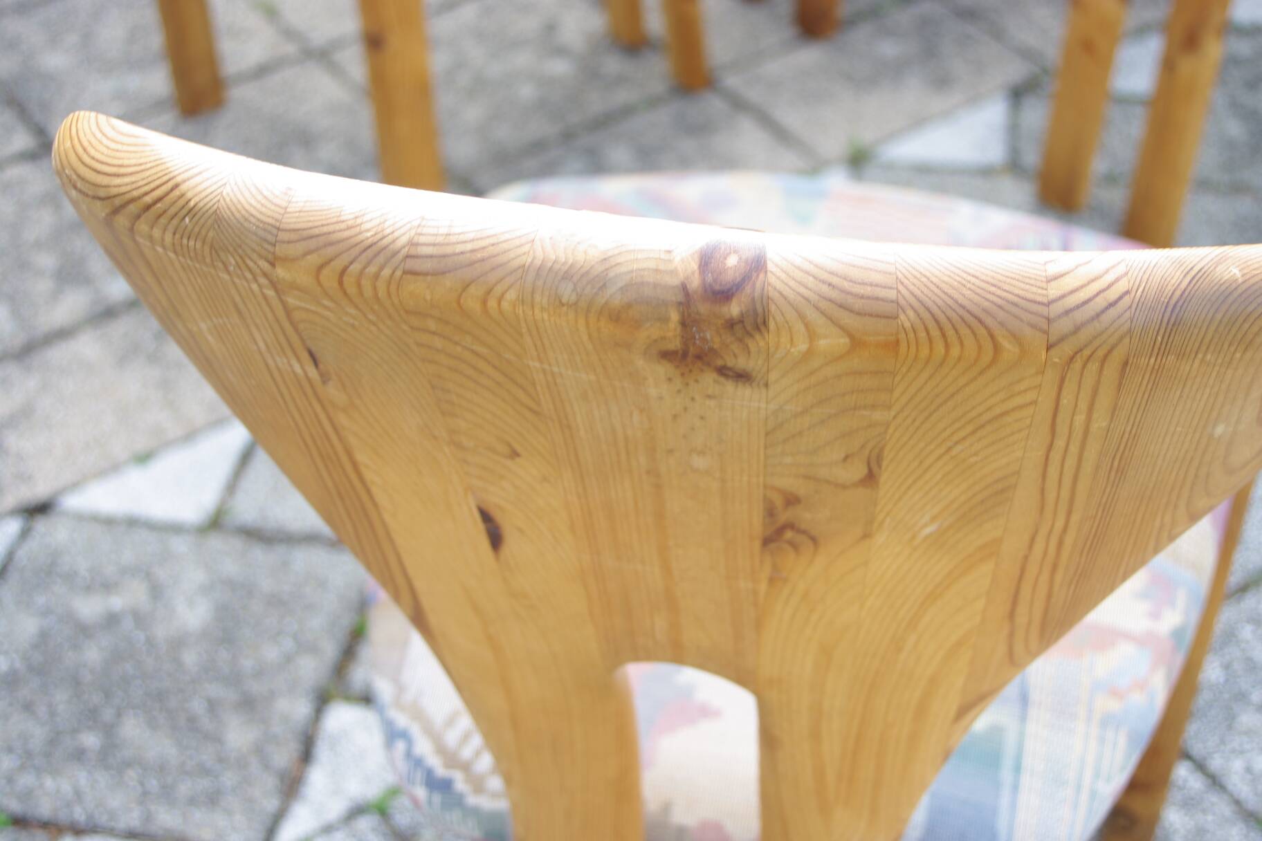 Lot de 4 chaises vintage suédoise en en pin massif 1960 | Selency