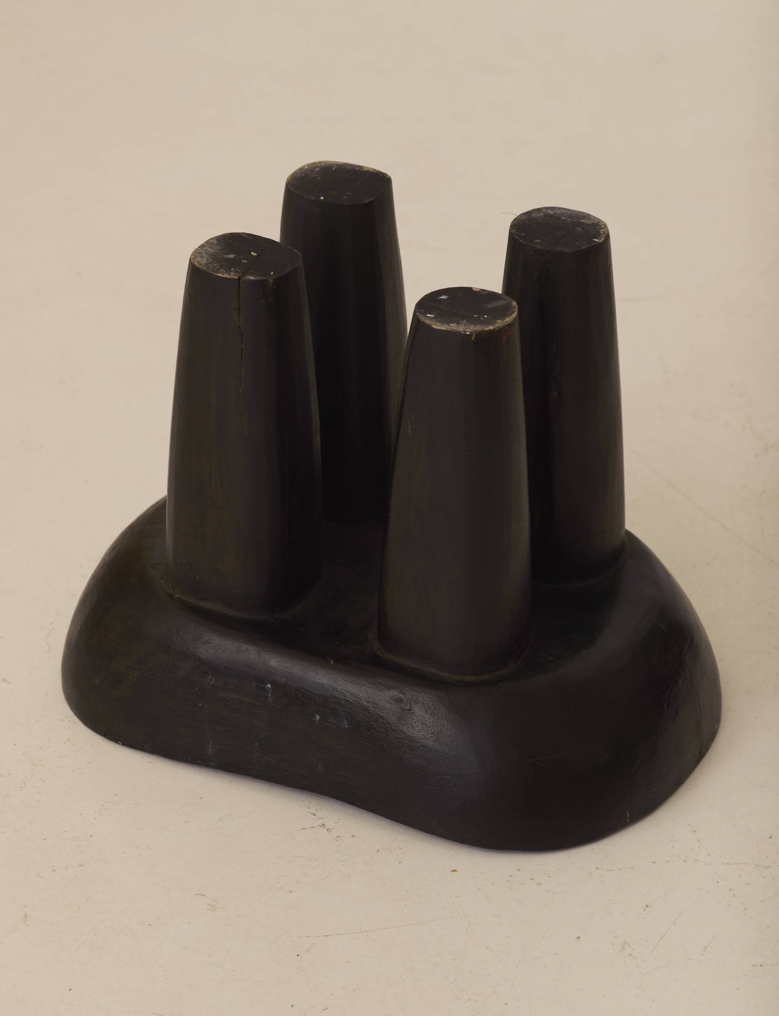 Tabouret Africain monoxyle Senoufo noir / wengé vintage | Selency