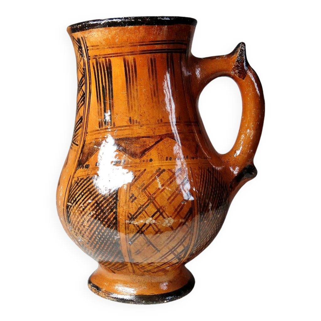 Pichet Berbère Kabyle Vintage terre cuite artisanale Algérienne | Selency