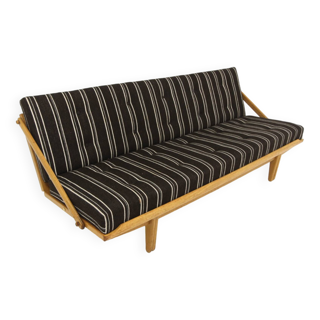 Daybed scandinave en chêne, Poul Volther, Gemla Diö, Suède, 1960 | Selency