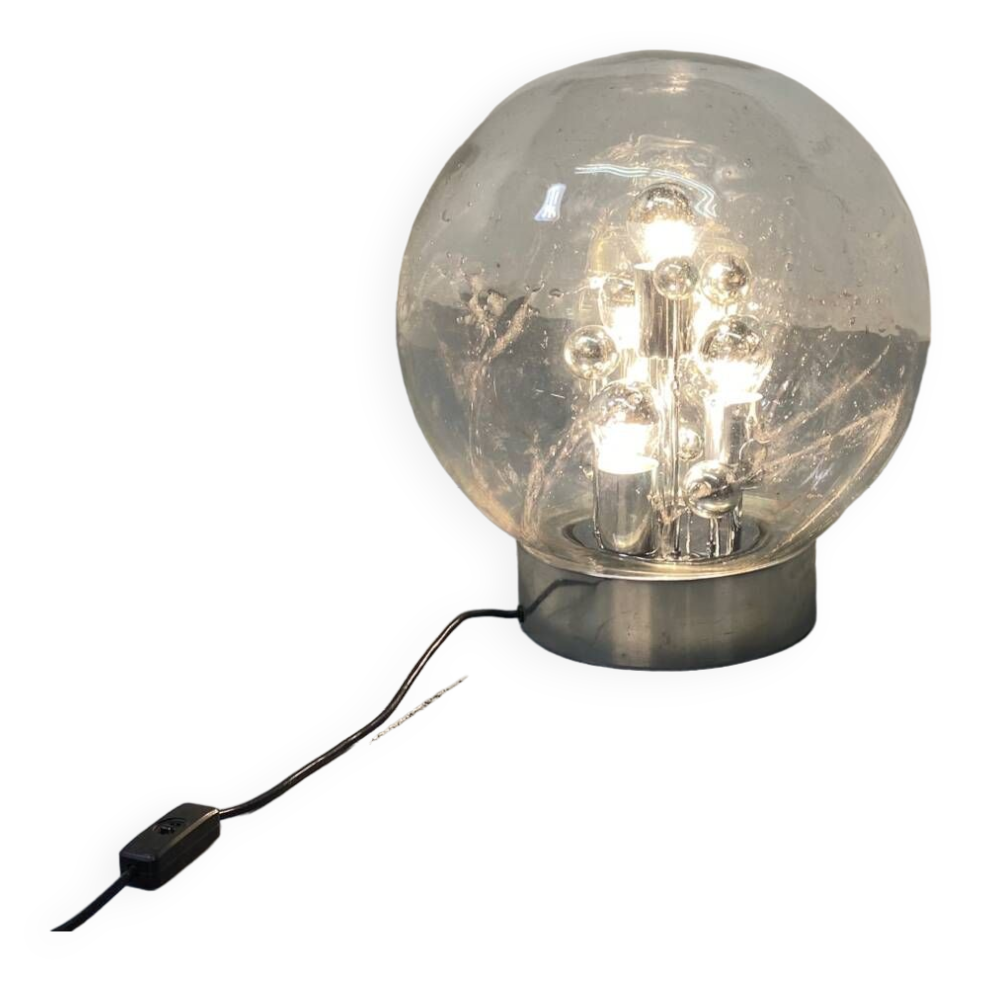 Lampe de table globe spoutnik vintage space age de doria leuchten, 1970s | Selency